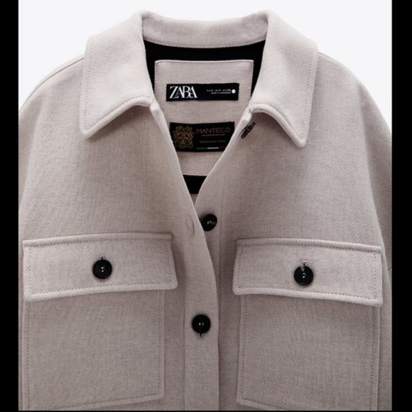 Zara | Jackets & Coats | Nwt Zara Manteco Oversized Wool Blend ...
